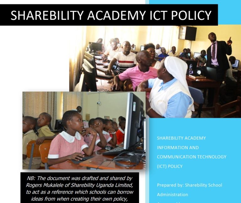 [PDF] Sample ICT / EduTech Policy for Sharebility Academy | Sharebility.ORG